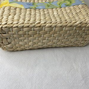 April Cornell | Bags | New April Cornell Straw Hand Bag Floral Bow ...